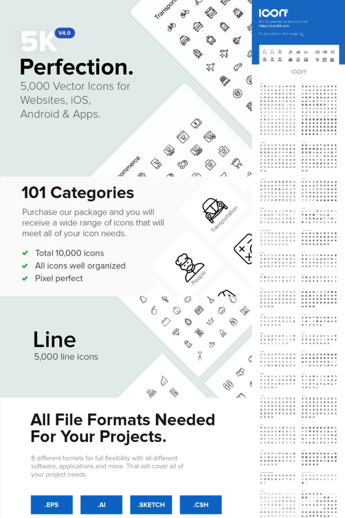5,000 Perfect Icons. *New V4.0 – MasterBundles