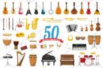 50x Musical Instruments Cartoon – MasterBundles