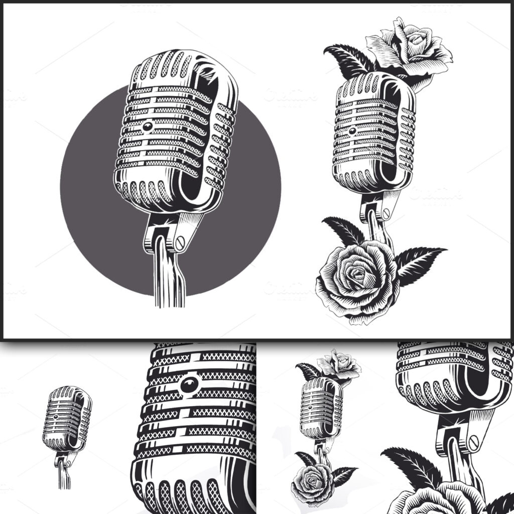 Microphone Design Elements Retro Mic – MasterBundles