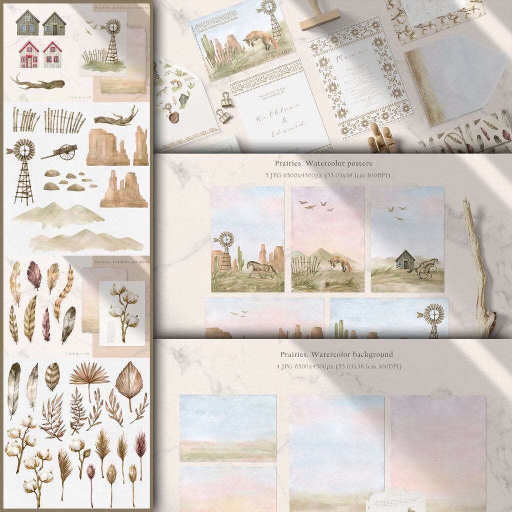 Prairies. American Animals & Nature – MasterBundles