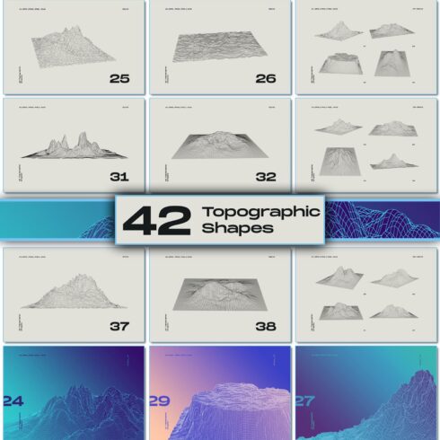 42 Topographic Shapes – MasterBundles