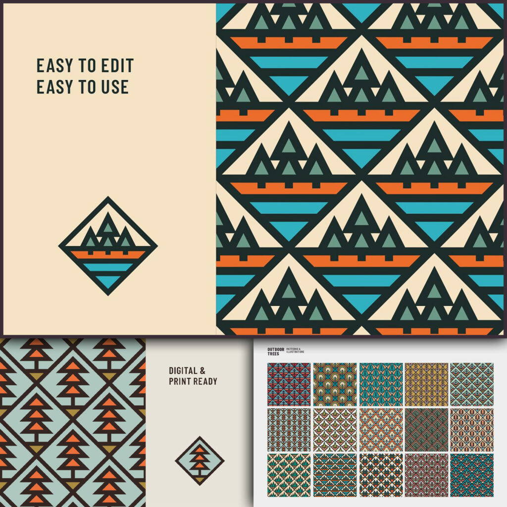 Outdoor Trees Patterns & Illustrations – MasterBundles