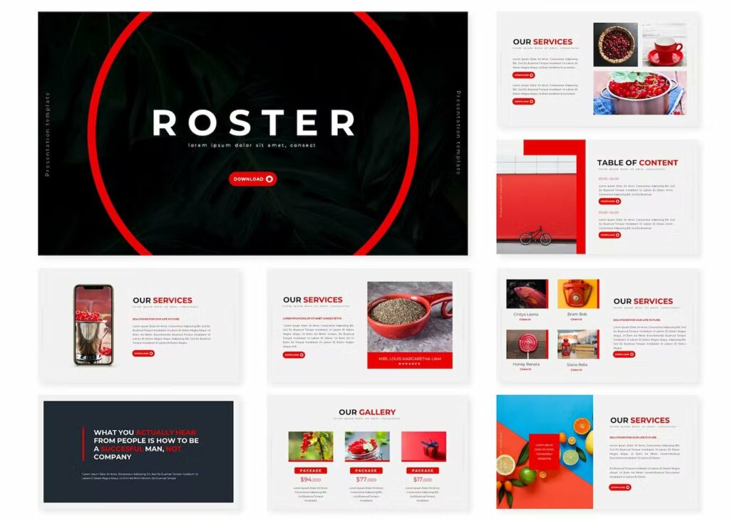 Roster Powerpoint Template – MasterBundles