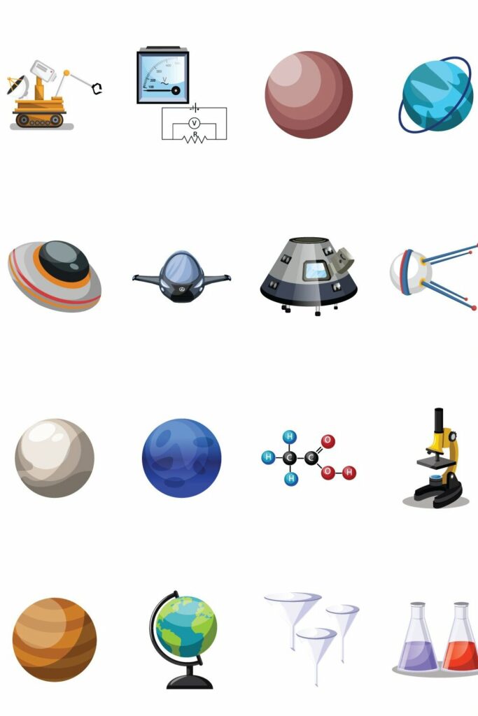 50x Science and Technology Illustration Collection – MasterBundles