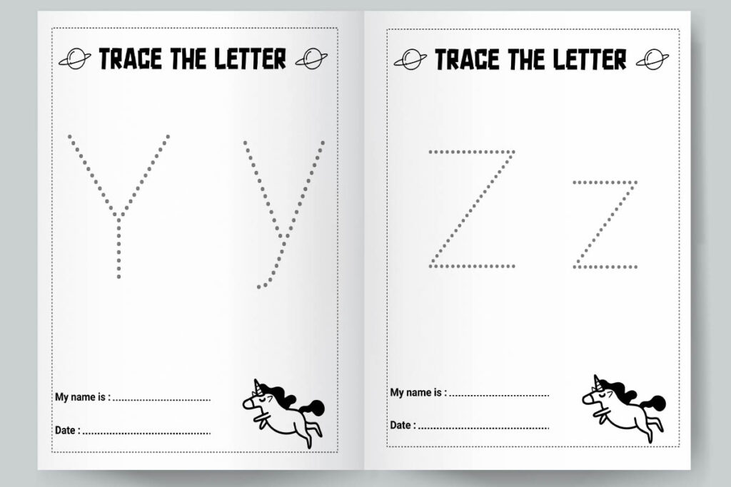 Letters Tracing Single Letter Upper and Lower - MasterBundles
