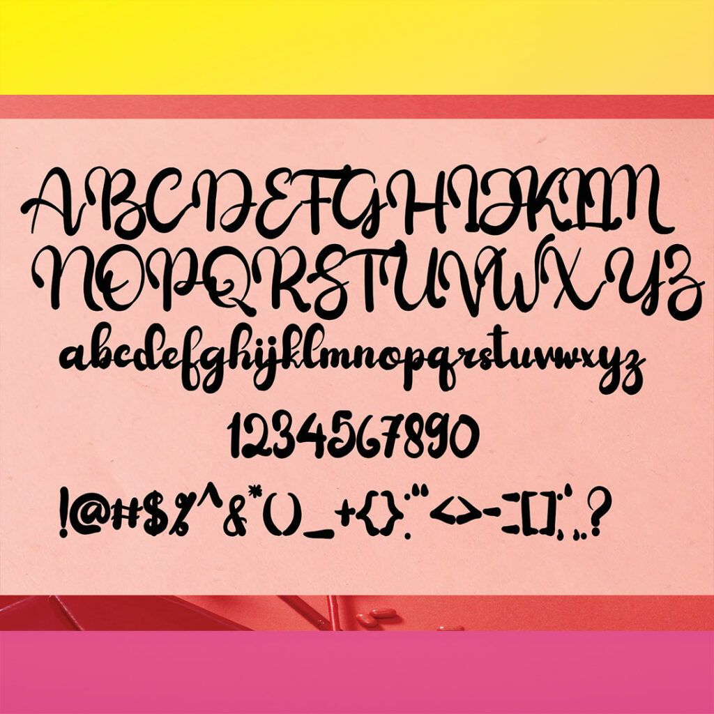 Font Script Bunga Design - MasterBundles