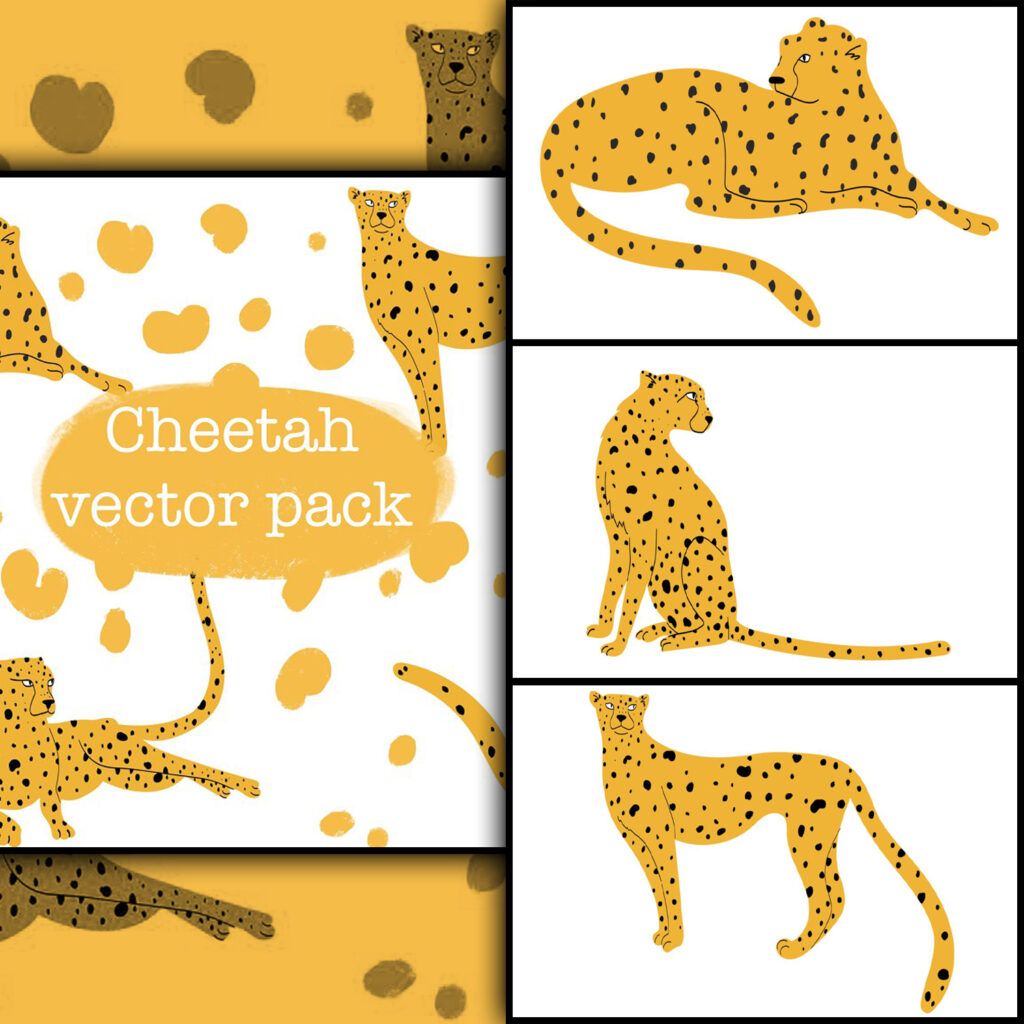 Cheetah Vector Pack – MasterBundles