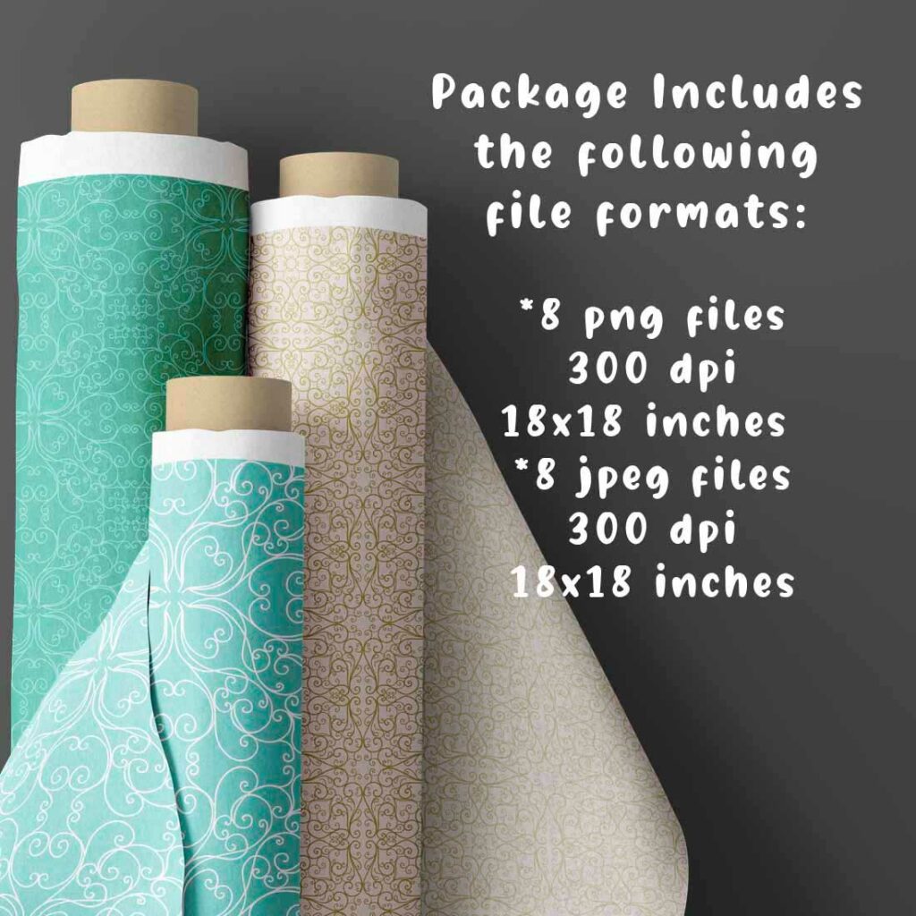 Baroque Style Sublimation Patterns Design - MasterBundles