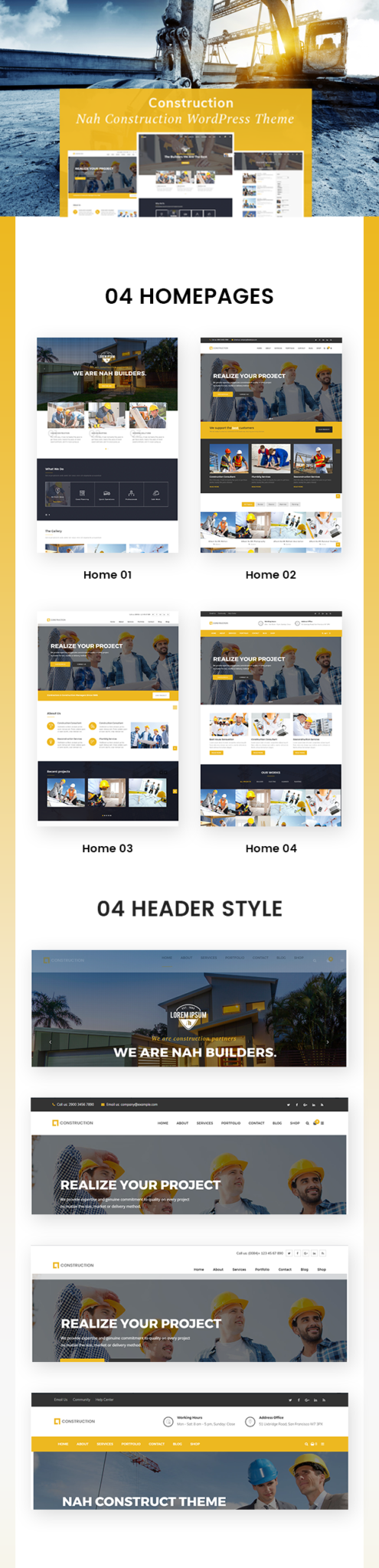 Nah Construction, Building Business WordPress Theme – MasterBundles