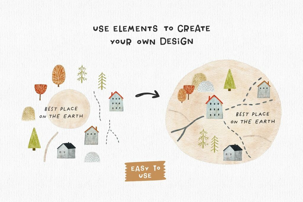 Cute Houses. Map Creator – MasterBundles