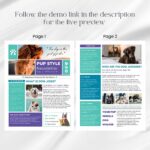 Canva Newsletter Template For Dog Pets - MasterBundles