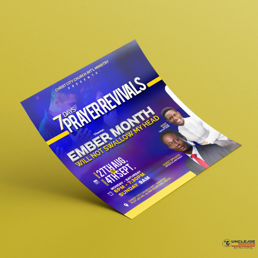 7 Days Prayer Revivals Church Flyer Design Template - MasterBundles