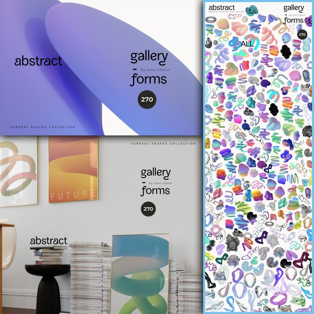 Abstract 3d Shapes Gradients Blend – MasterBundles