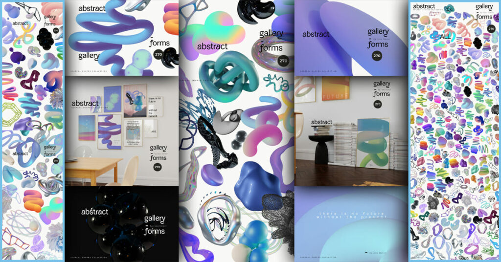 Abstract 3d Shapes Gradients Blend – MasterBundles