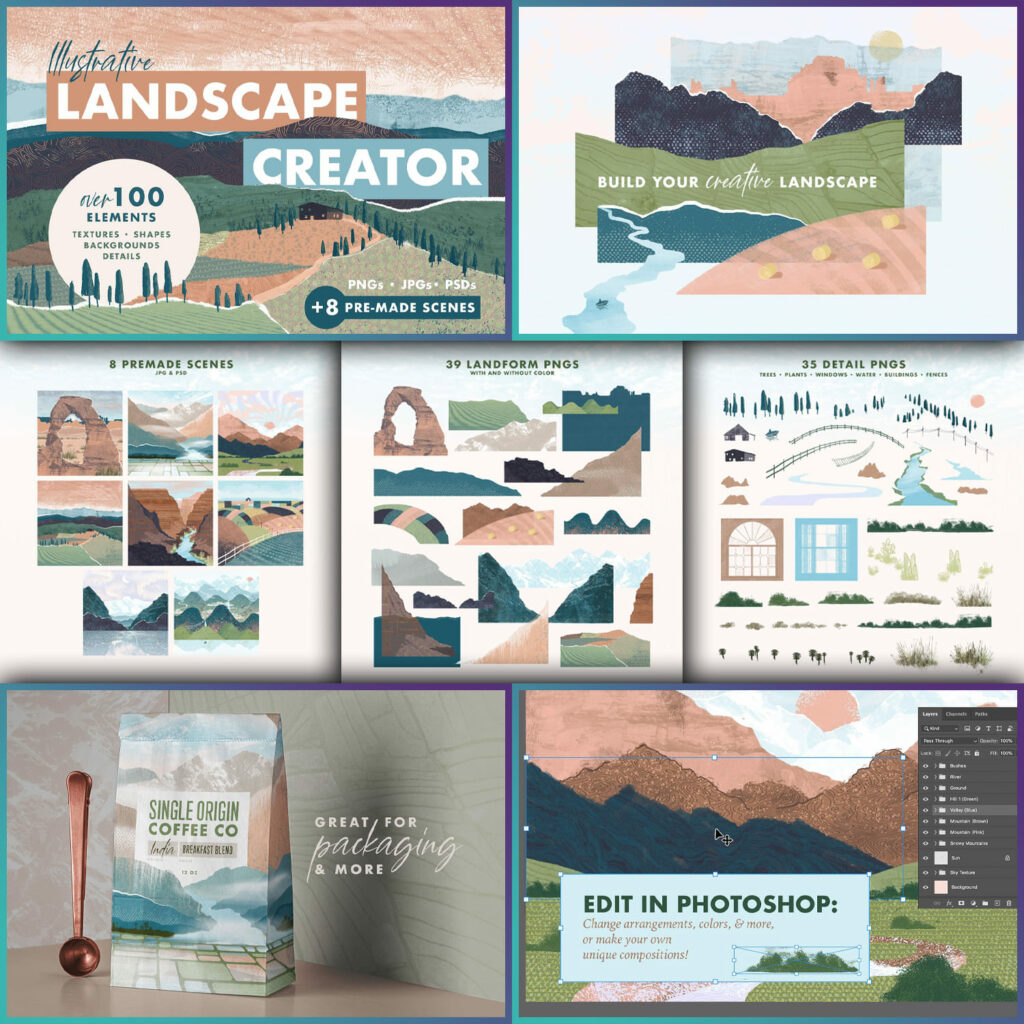 Illustrative Landscape Creator – MasterBundles