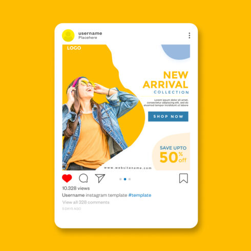 Stylish Fashion Clothing Social Media Post Template Design - MasterBundles