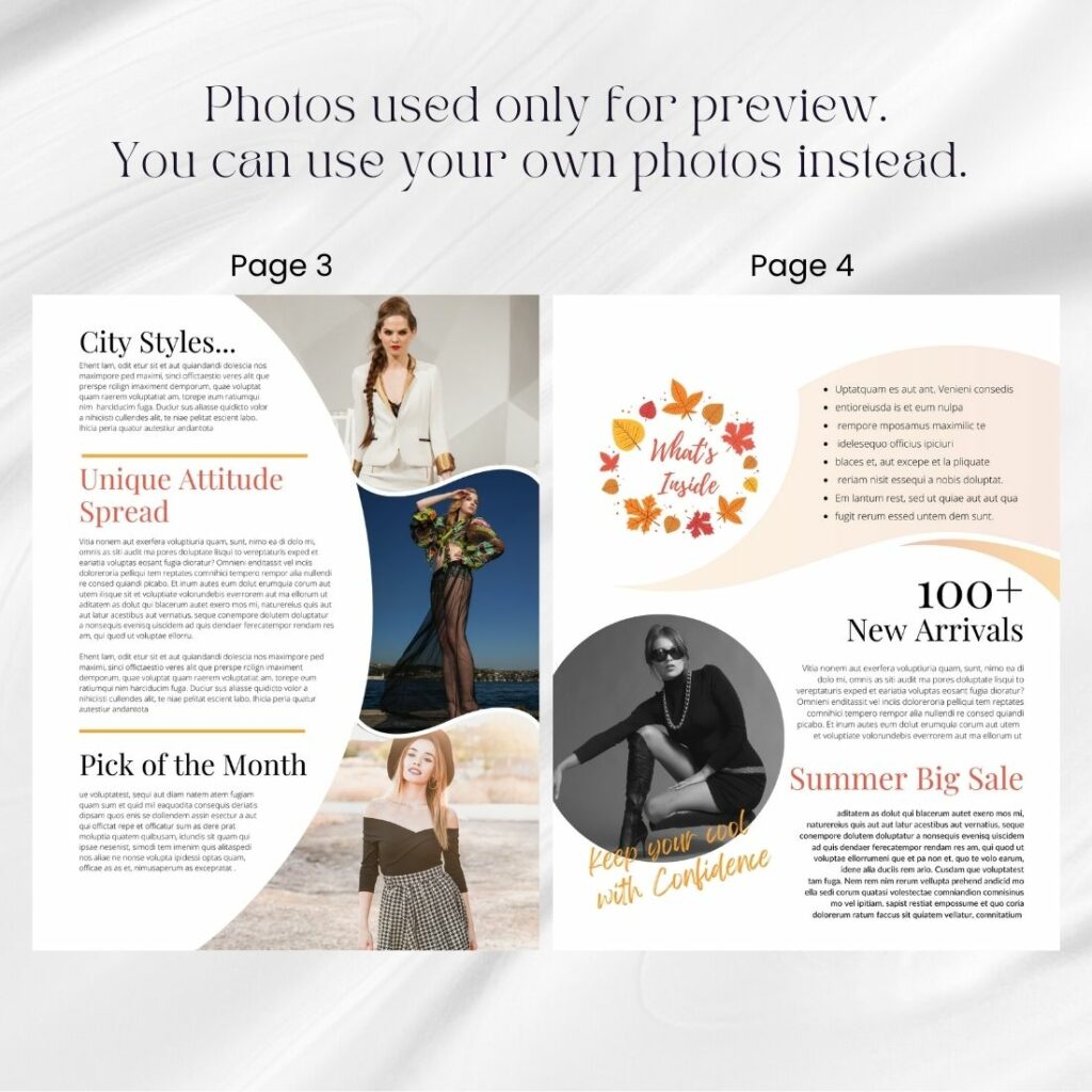 Canva Newsletter Template For Models and Fashion - MasterBundles