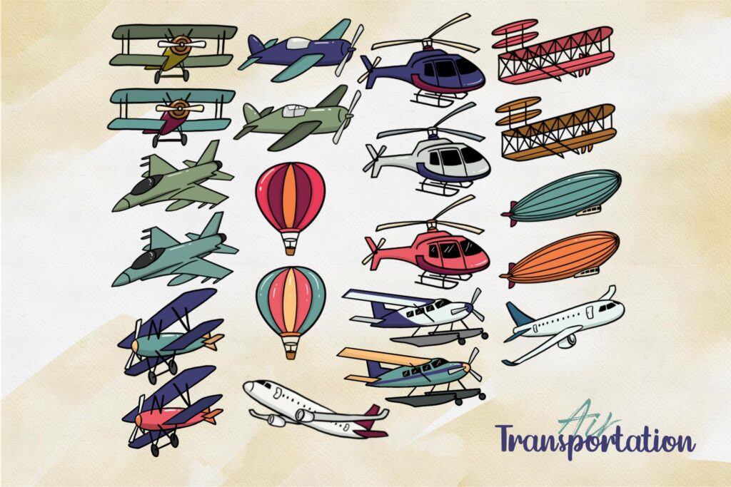 Air Transportation Airplane Clipart – MasterBundles