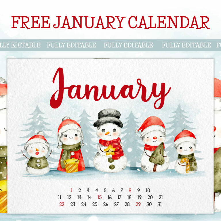 Free January Calendar – MasterBundles