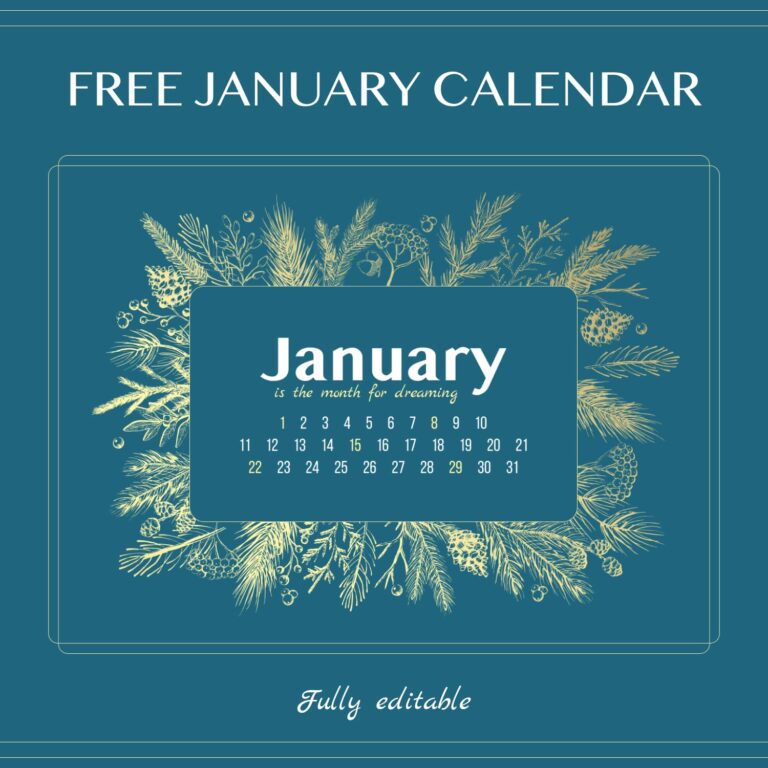 Free Modern January Calendar – MasterBundles