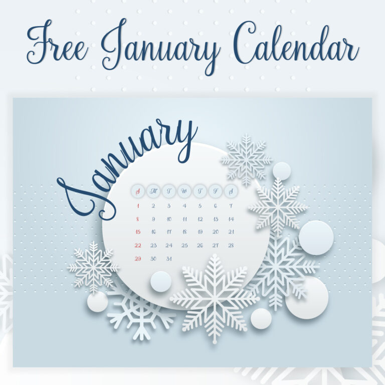 Free Snow January Calendar – MasterBundles