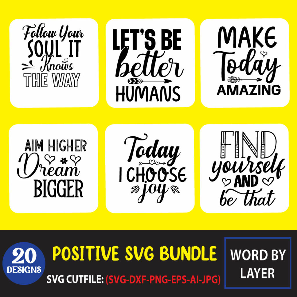 Positive SVG Bundle - MasterBundles