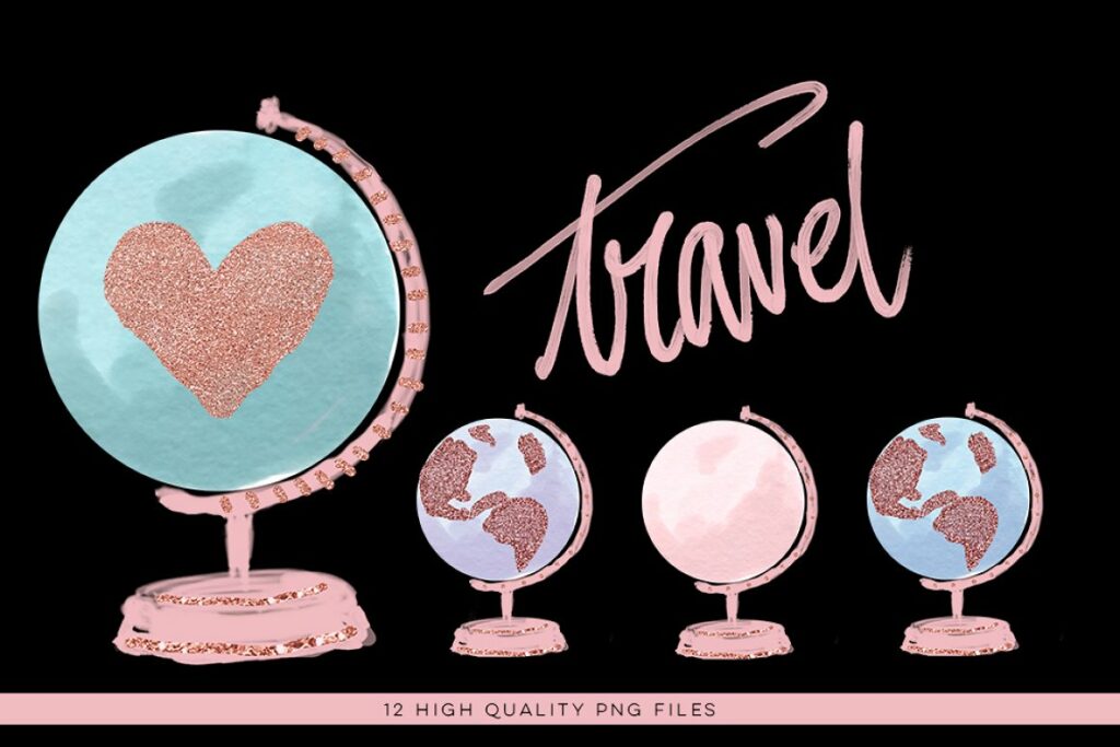 Watercolor Globe Clipart – MasterBundles