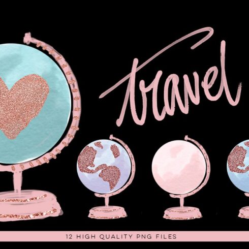 Watercolor Globe Clipart | MasterBundles