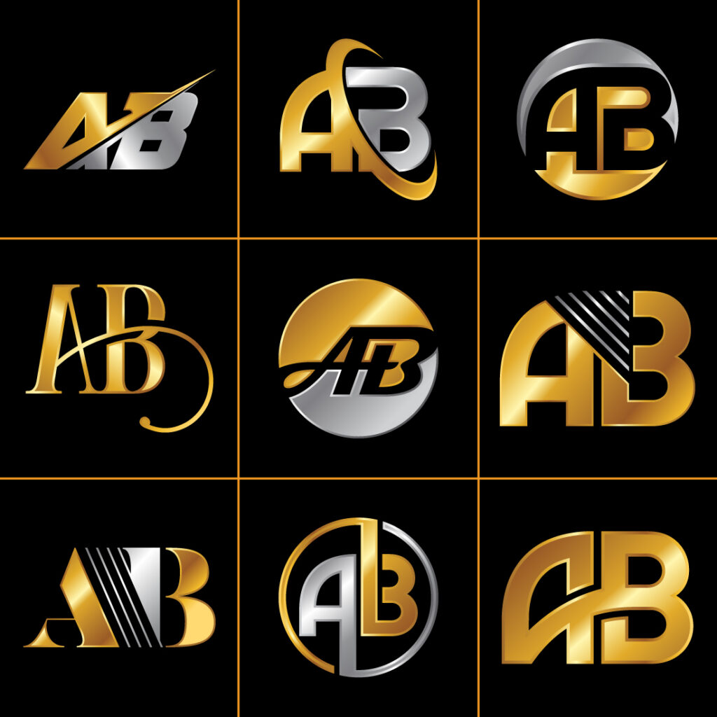 A B Initial Letter Logo Design, Graphic Alphabet Symbol for Corporate ...