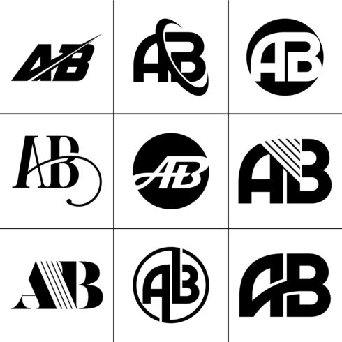 A B Initial Letter Logo Design, Graphic Alphabet Symbol for Corporate ...