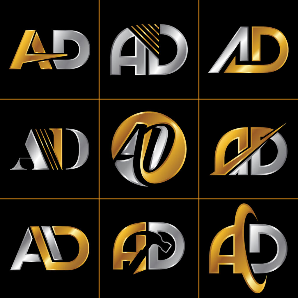 A D Initial Letter Logo Design, Graphic Alphabet Symbol for Corporate ...