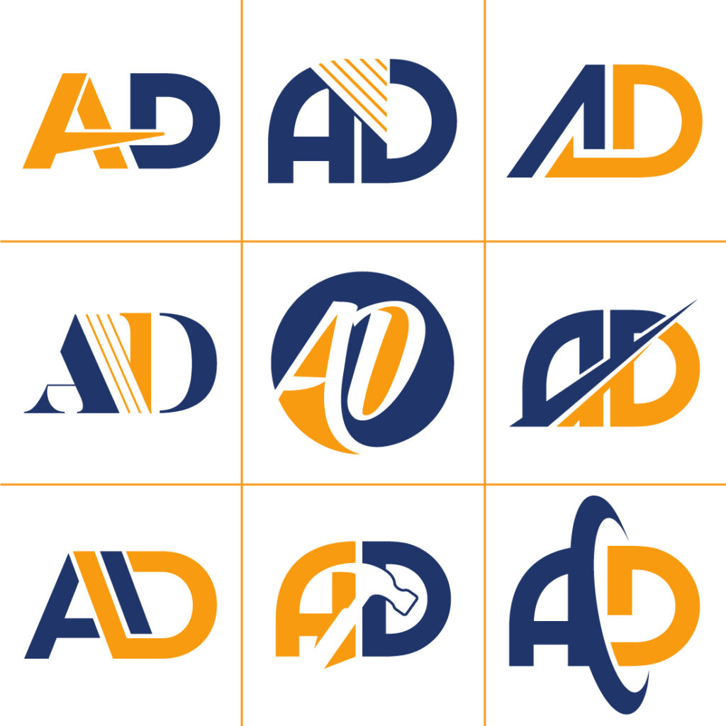 A D Initial Letter Logo Design, Graphic Alphabet Symbol for Corporate ...