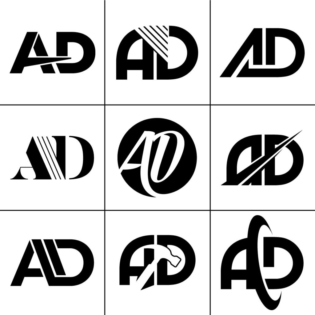 A D Initial Letter Logo Design, Graphic Alphabet Symbol for Corporate ...