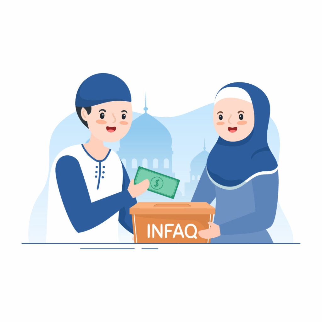 12 Muslim People Giving Alms Illustration - MasterBundles