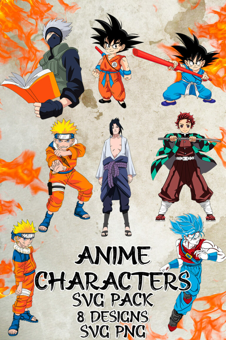 Anime Characters SVG Designs – MasterBundles