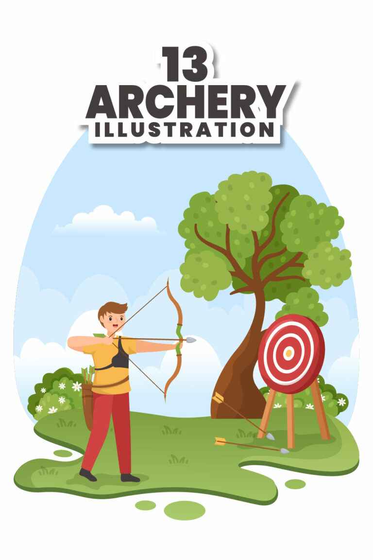 13 Archery Sport Illustration - MasterBundles