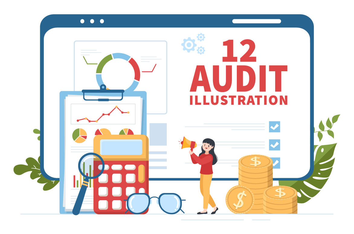 12 Business Audit Documents Illustration - MasterBundles