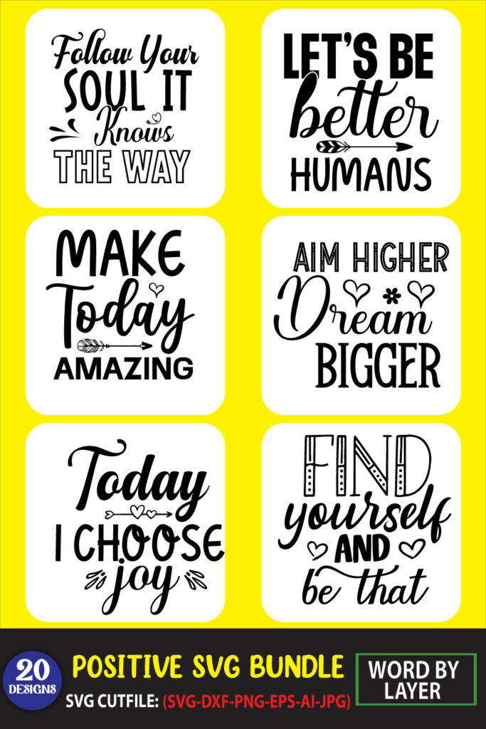 Positive SVG Bundle - MasterBundles