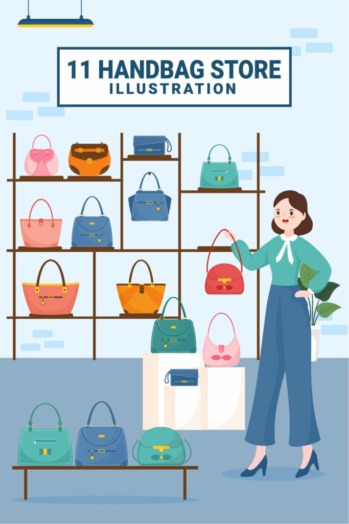 11 Handbag Store Design Illustration | MasterBundles