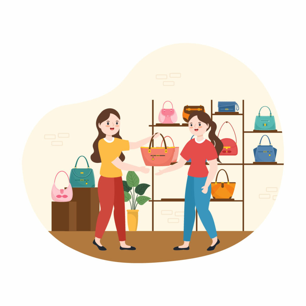 11 Handbag Store Design Illustration - MasterBundles