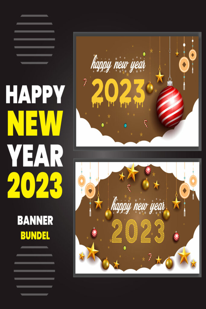 Happy New Year 2023 Banner Design - MasterBundles