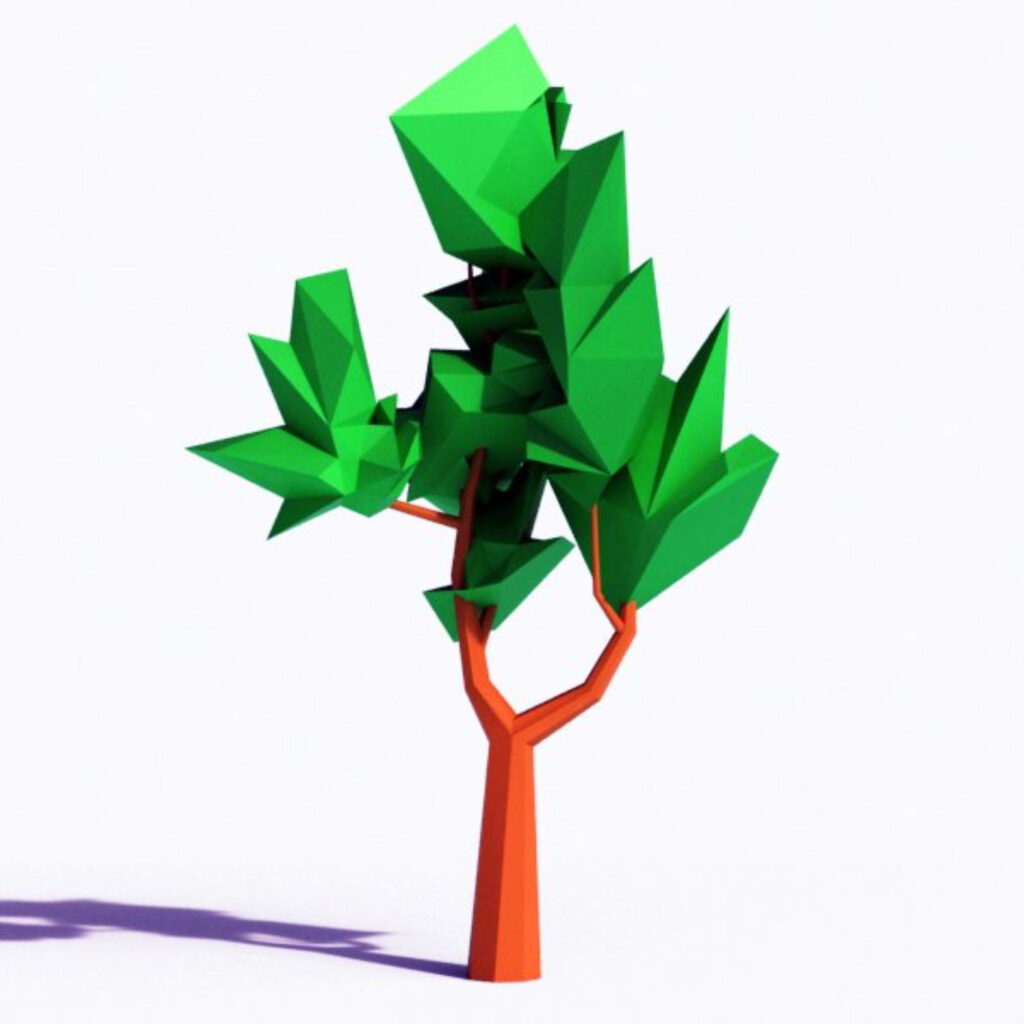 Beautiful Low Poly Tree – MasterBundles