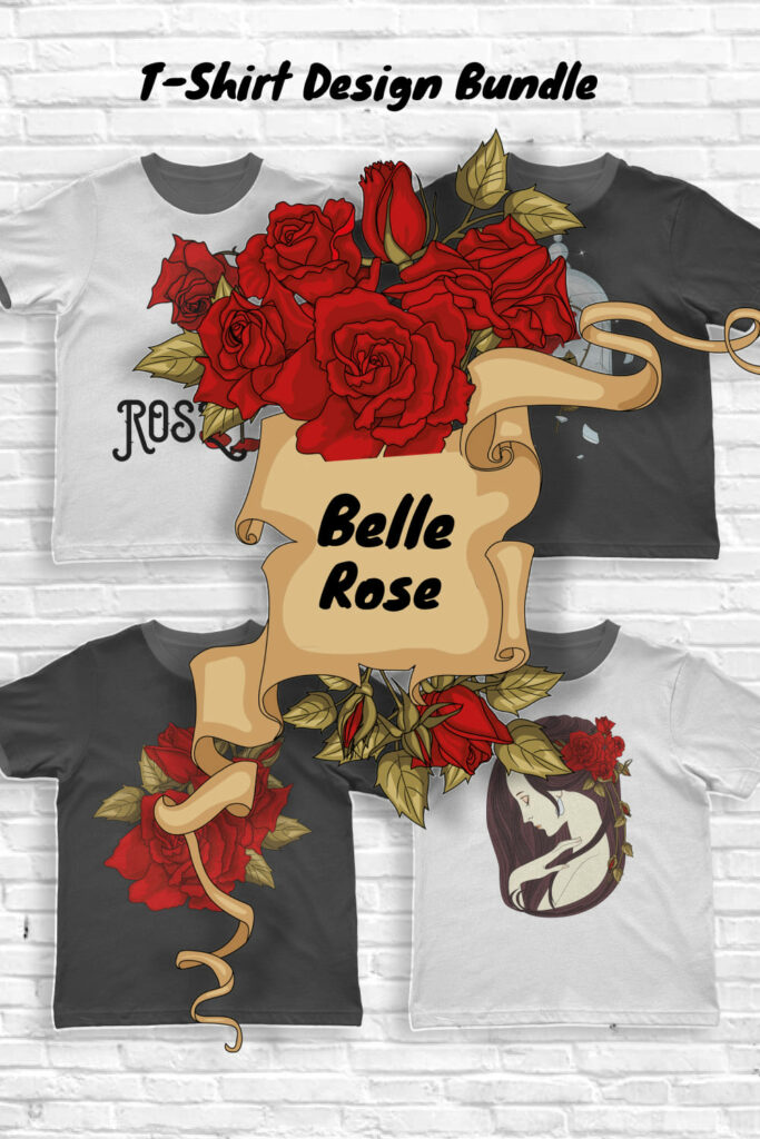 Belle Rose SVG T-shirt Designs – MasterBundles