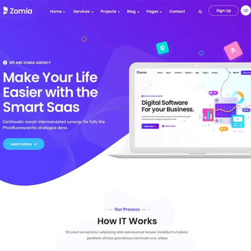Zomia - Multi-Purpose WordPress Theme For Saas Startup – MasterBundles