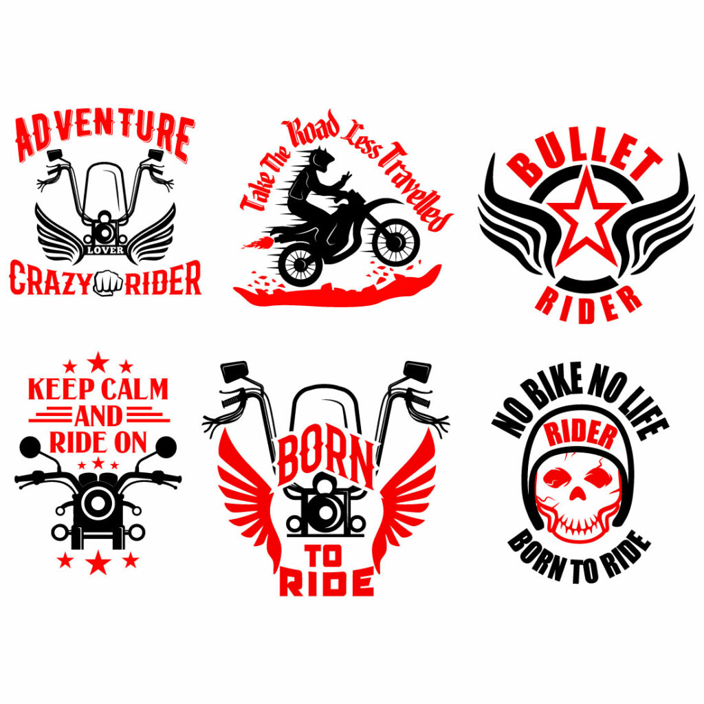 Bike Riders Stickers Template - MasterBundles