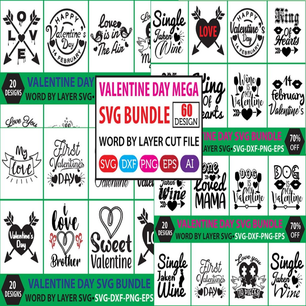 Valentine Day Mega SVG Bundle - MasterBundles
