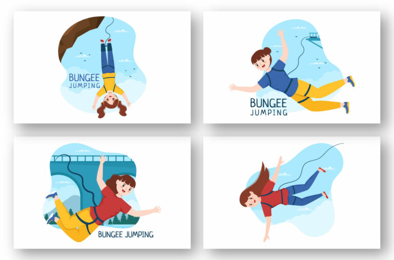 12 Bungee Jumping Illustration - MasterBundles