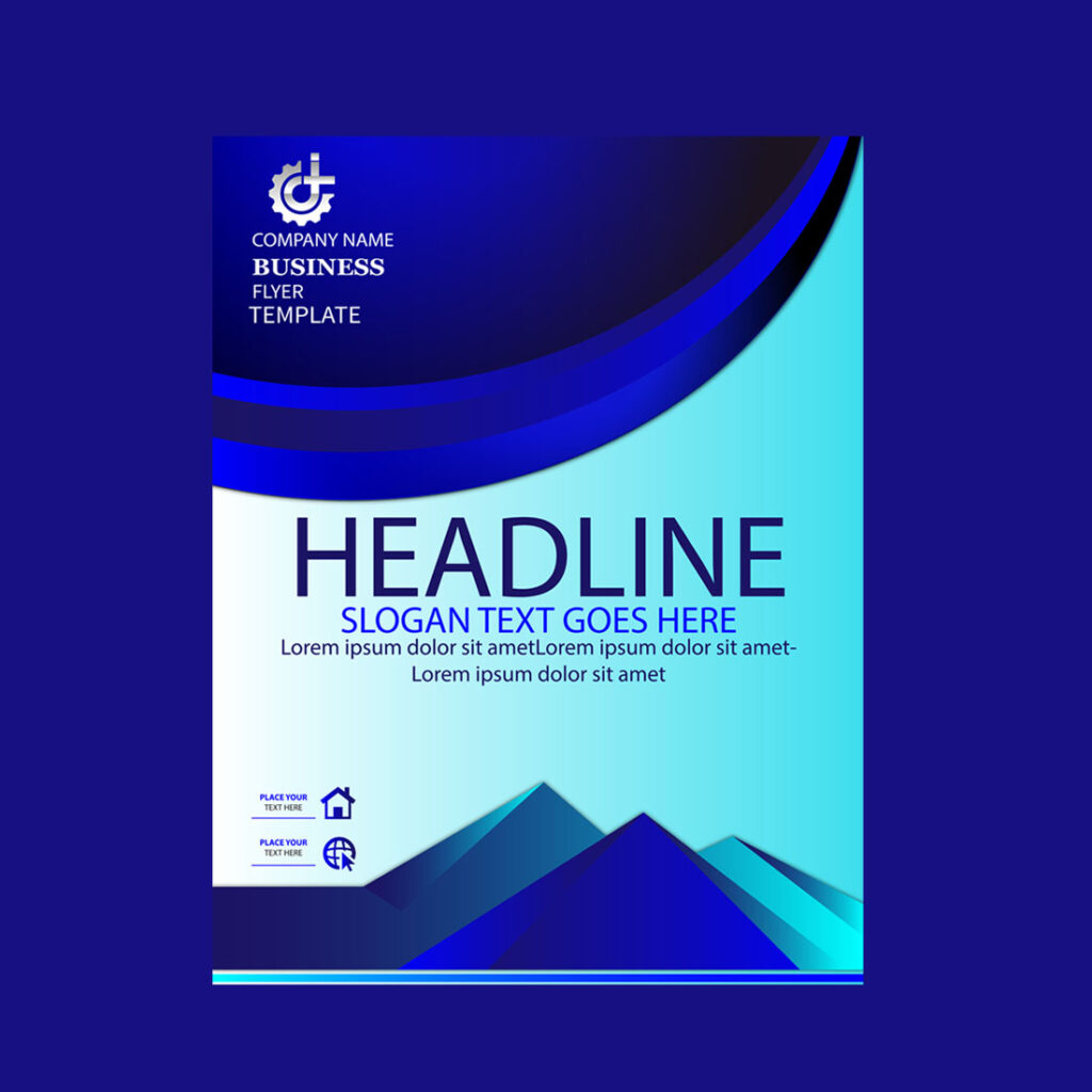 Horizontal Green gradient Business flyer layout template design vector only 2$ - MasterBundles