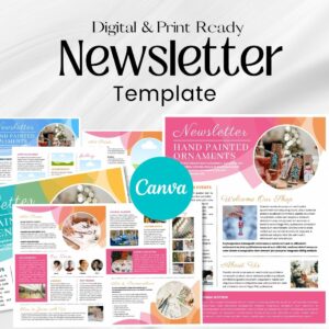 Canva Business Newsletter Template - MasterBundles