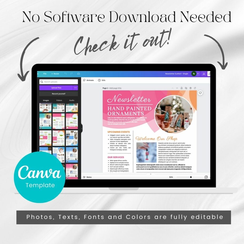 Canva Business Newsletter Template - MasterBundles